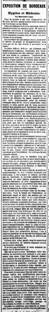 Bordeaux Exposition of 1895 – Neonatology on the Web